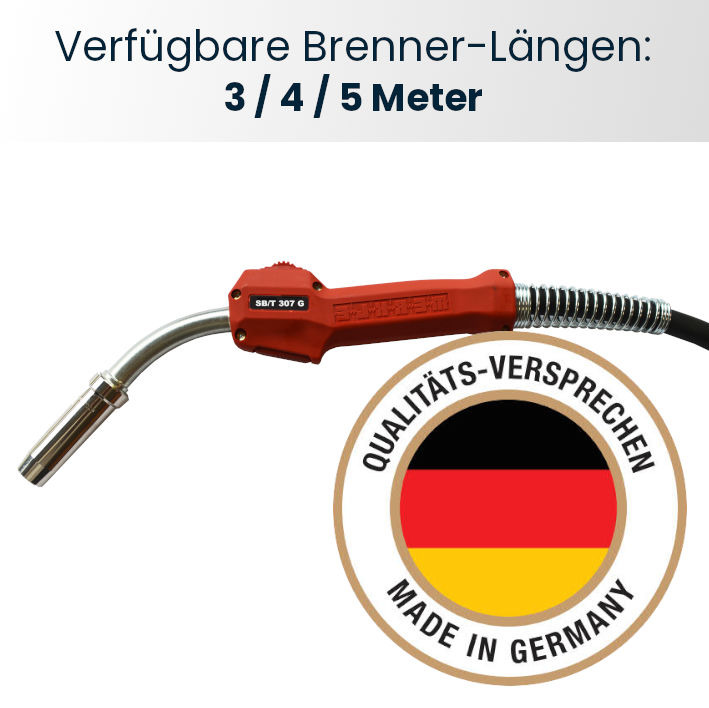 MERKLE-TEDAC-MIG/MAG-Schweißbrenner SBT 307 G | RedLINE, 3 - 5 Meter ...