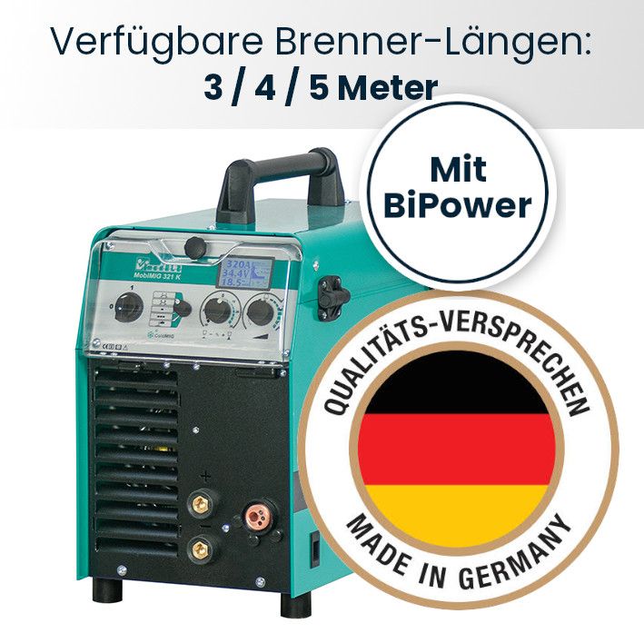 MIG/MAG - Schweißanlage MobiMIG 321 K mit BiPower, tragbar, stufenlos ...